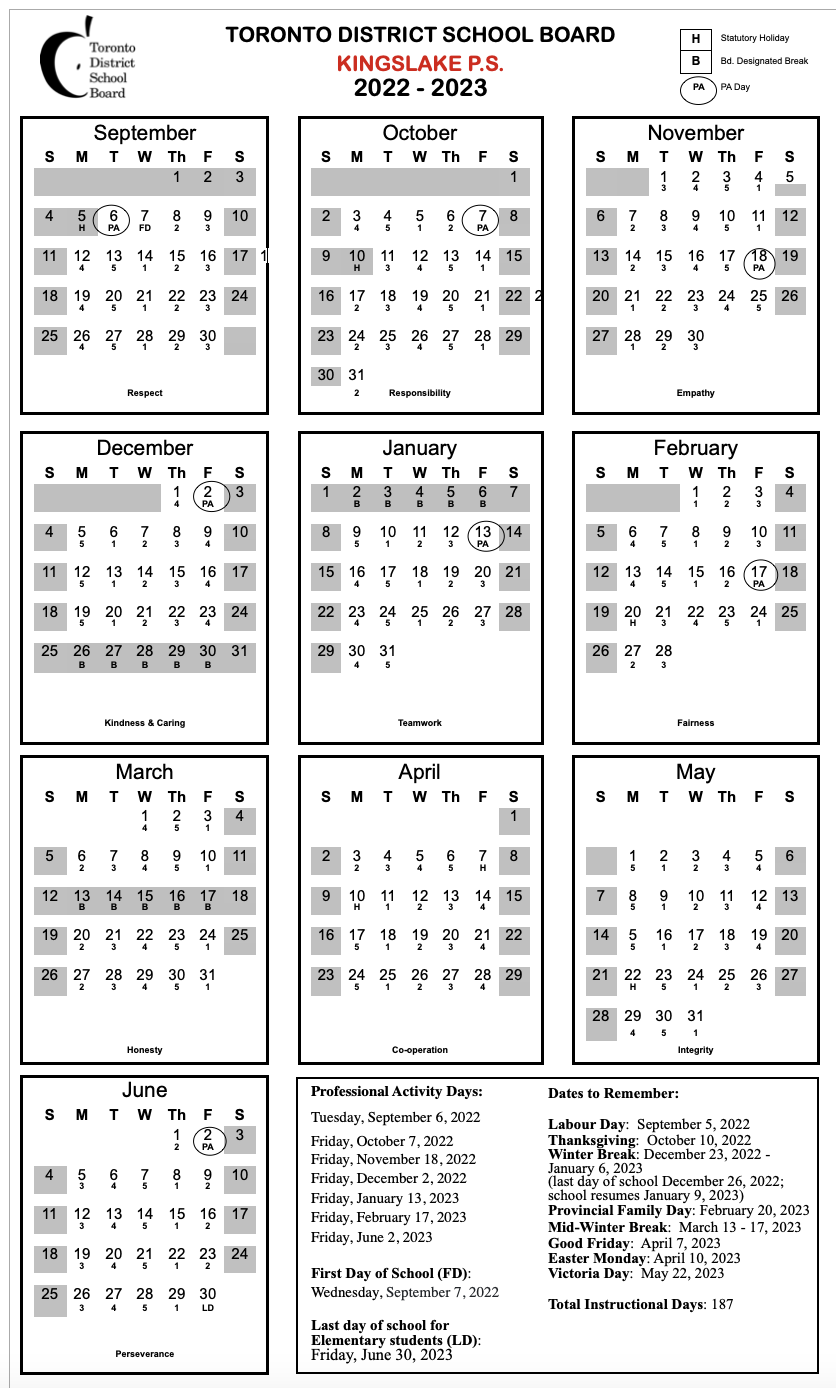 5 Day Cycle School Year Calendar 5 Day Cycle School Year Calendar